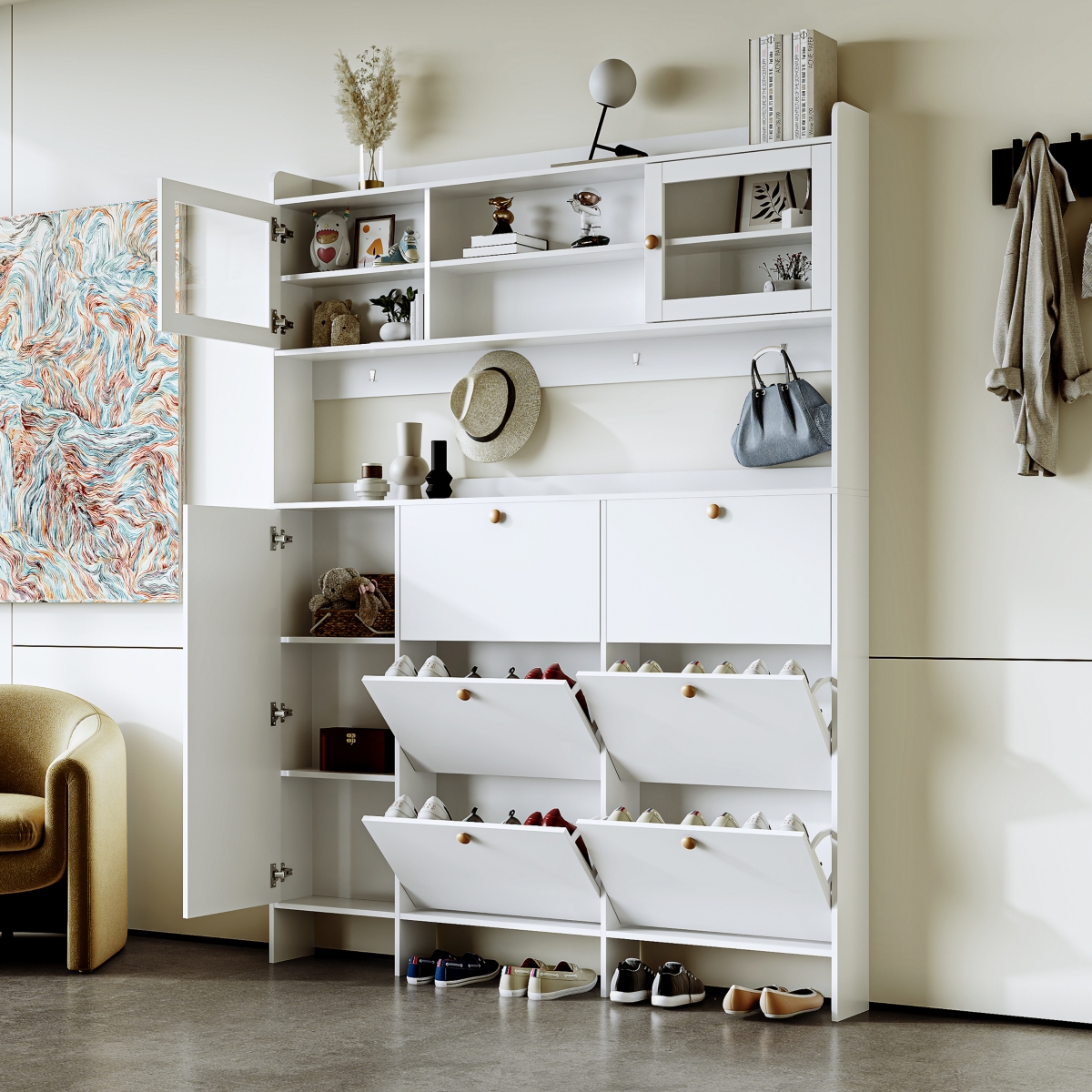 Click here for Streamdale Multifunctional Shoe Cabinet with Stora... prices