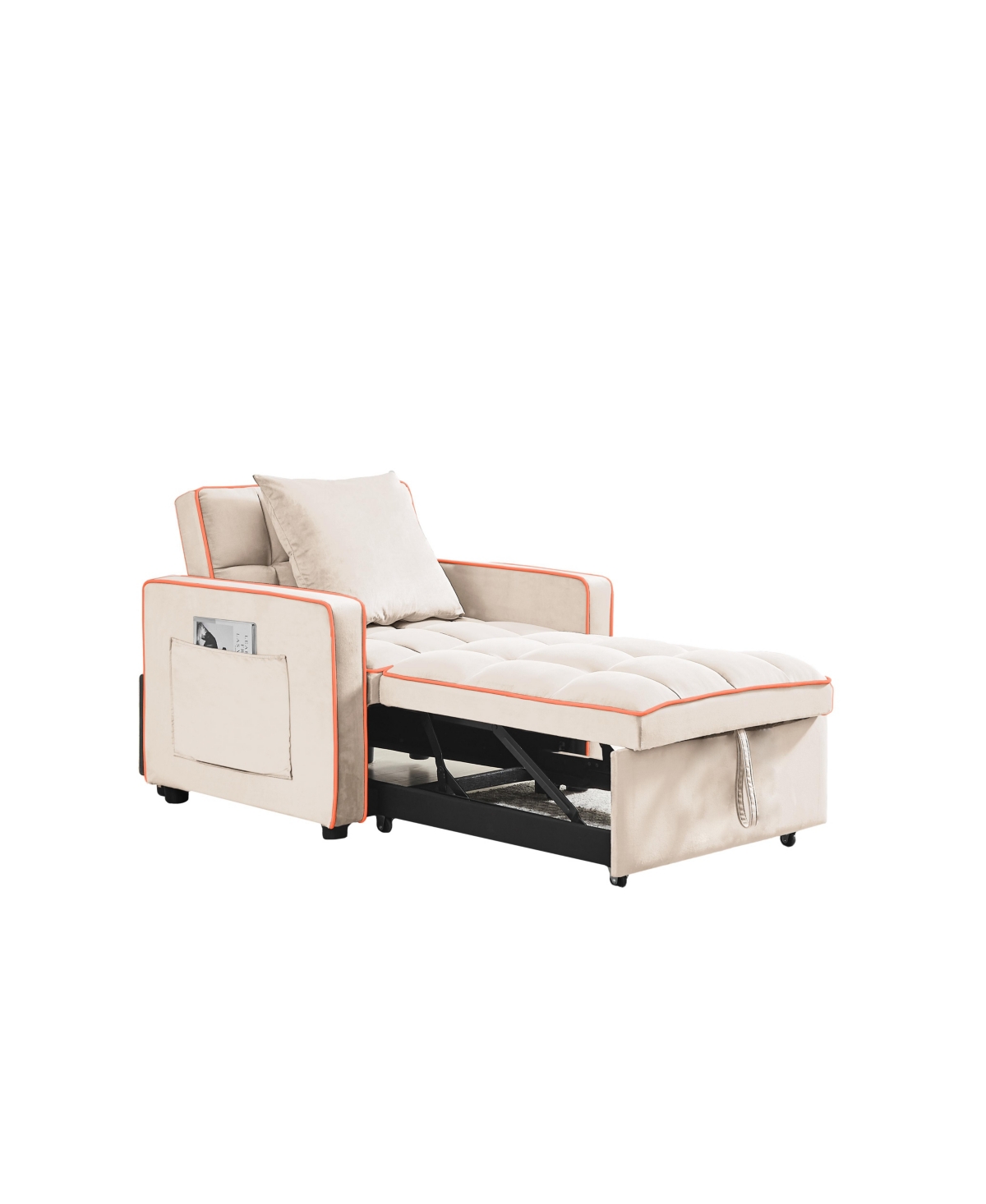 Click here for Simplie Fun 3-in-1 Creamy White Modern Chair Bed -... prices