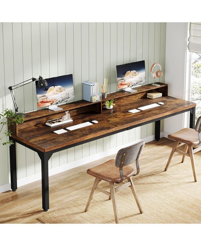 Tribesigns 78.74" Home Office Desk, Extra Long Two Person Desk with ...