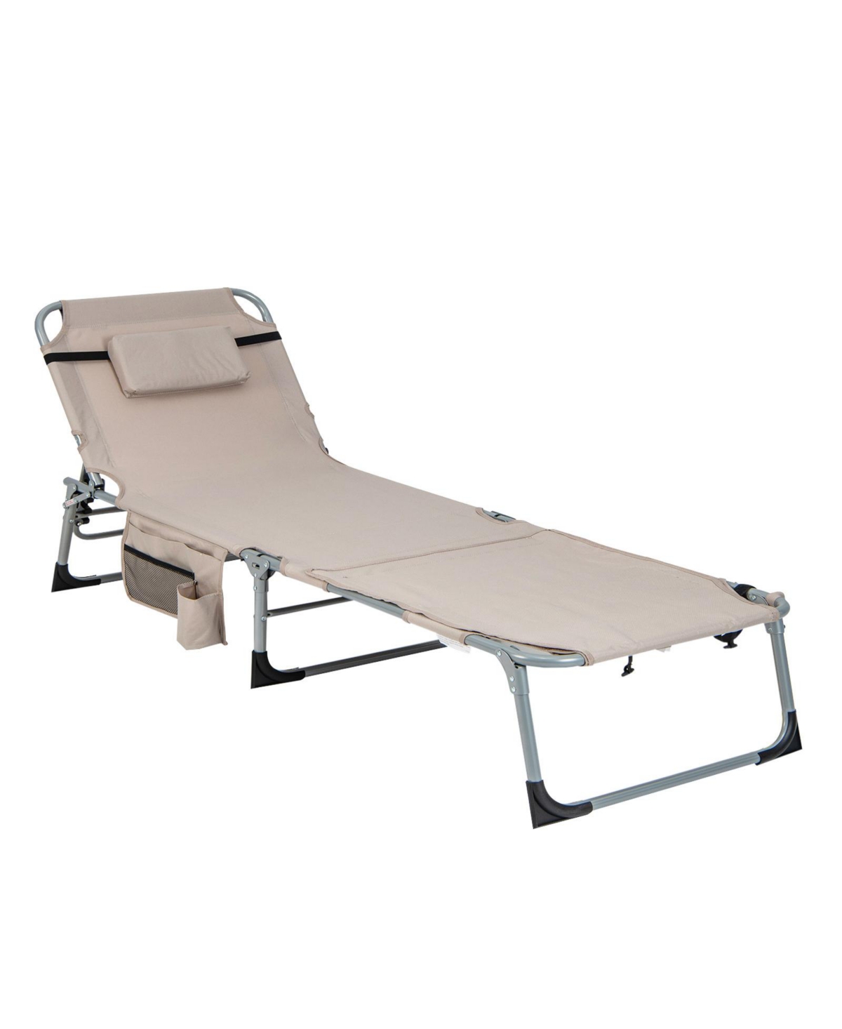 Click here for 5-Position Outdoor Folding Chaise Lounge Chair - B... prices