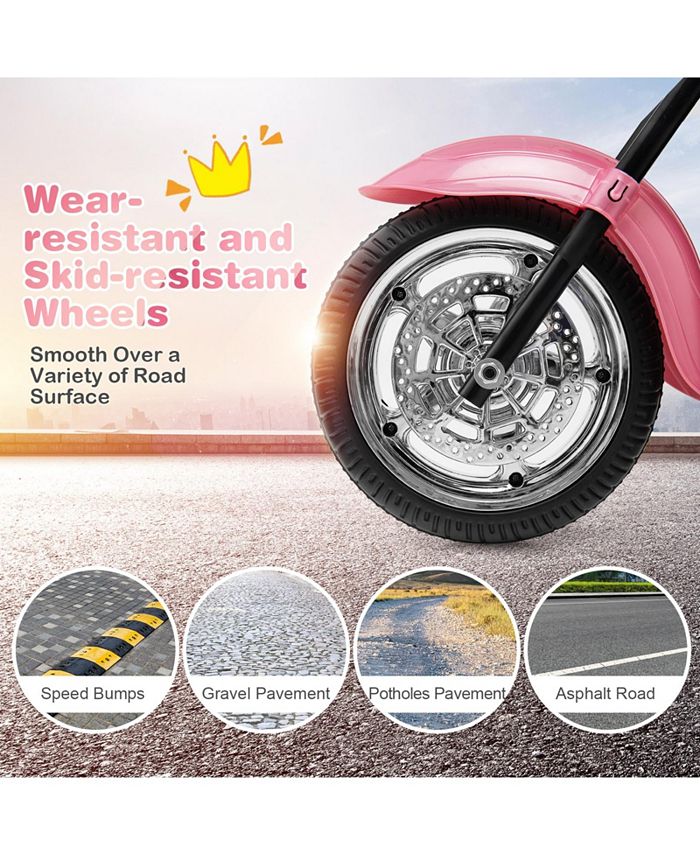 Slickblue 6V Powered Toddler 3-Wheel Motorbike Ride On Toy with Horn ...