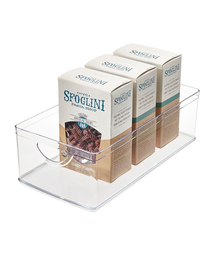 iDesign Linus Plastic Stackable Kitchen Storage Bin with Integrated ...