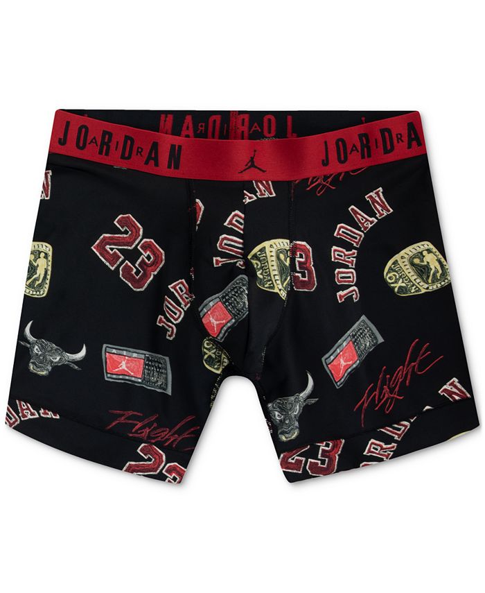 Jordan Men's 2-Pack MJ Essentials Poly Dri-FIT Printed Boxer Briefs ...