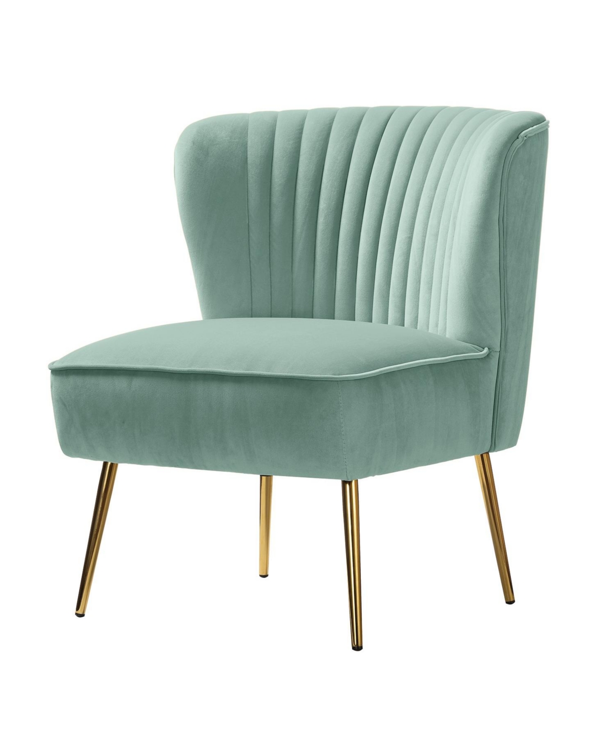 Click here for Hulala Home Velvet Accent Chair with Gold Metal Le... prices