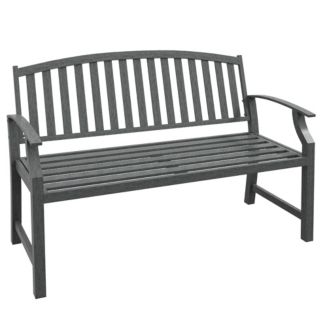 Simplie Fun Slatted Outdoor Bench for Two Comfortable Park Bench Style ...