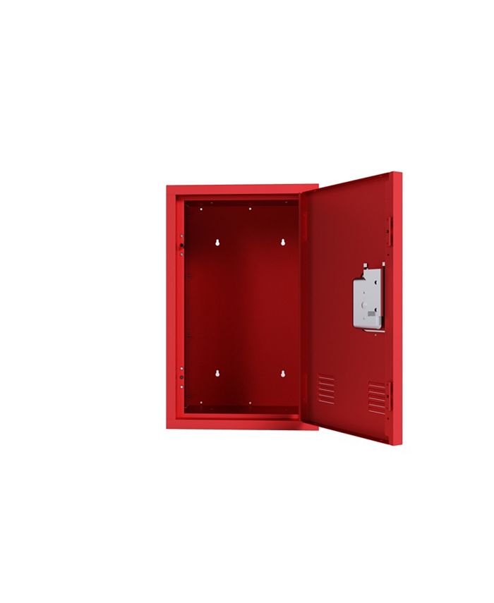 Simplie Fun Elegant Red Metal Locker Storage Cabinet - Assembly ...