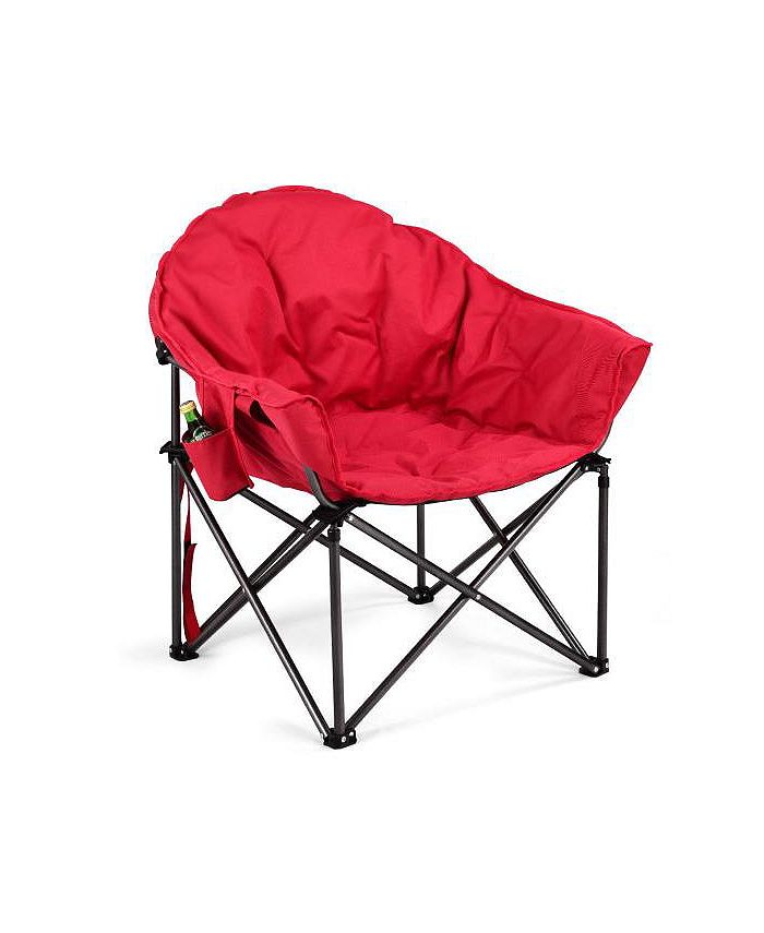 Slickblue Oversized Folding Camping Moon Chair with Cup Holder - Macy's