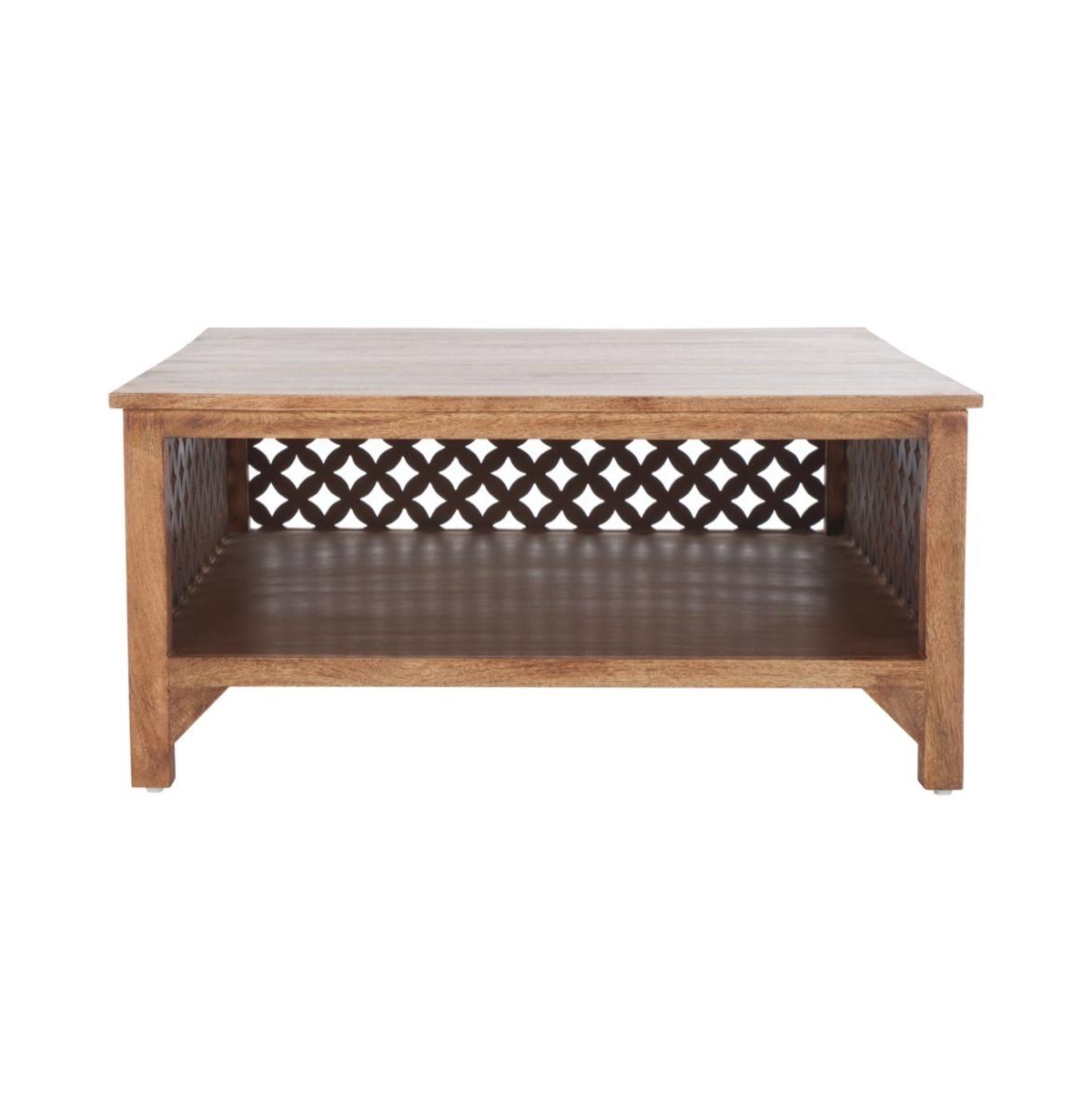 Click here for Squall Square 1 Shelf Coffee Table - Burnt natural prices