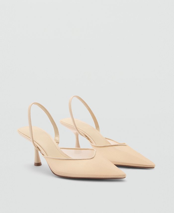 MANGO Women's Heeled Mesh Shoes - Macy's