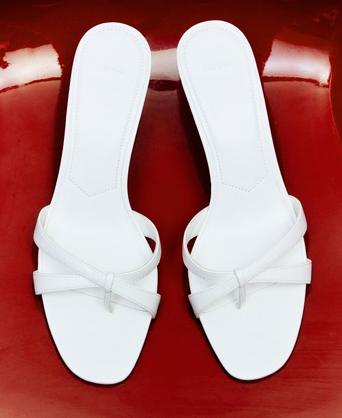 MANGO Women's Strappy Heeled Sandals - Macy's