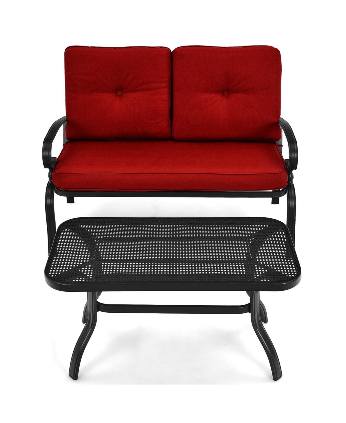 Click here for Slickblue 2 Pieces Patio Loveseat Bench Table Furn... prices