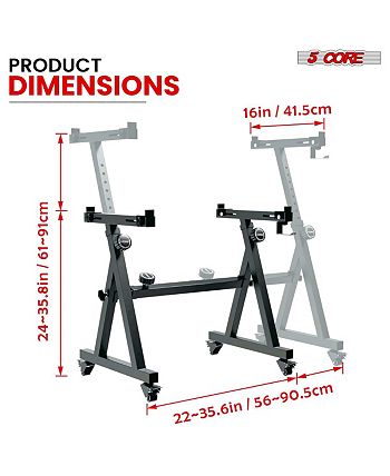 5 Core Keyboard Stand Z Style Height Width Adjustable Portable Heavy ...