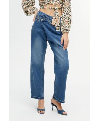 NOCTURNE Women's Jeans with Asymmetric Closure - Macy's