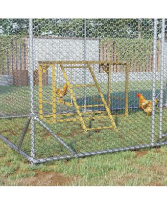 Simplie Fun Chicken Activity Play with Swing Set for 3-4 Birds, Wooden ...