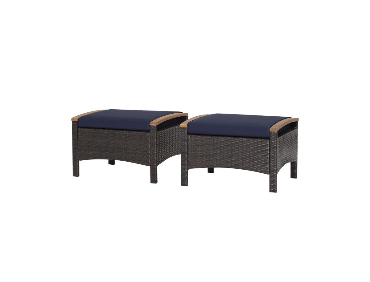 Click here for Slickblue Set of 2 Fade-Resistant Wicker Patio Ott... prices
