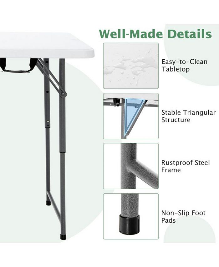 Slickblue 3-Level Height Adjustable Folding Table - Macy's