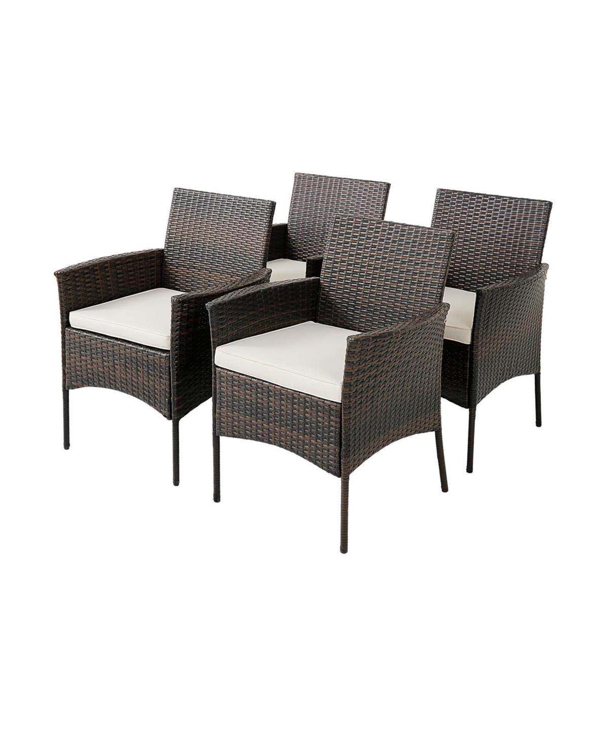 Click here for Slickblue Set of 4 Patio Pe Wicker Dining Chairs w... prices