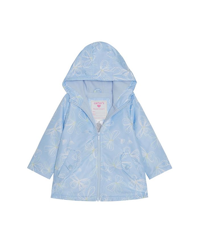 Carter's Toddler Girls Hooded Water-Resistant Printed Butterfly ...