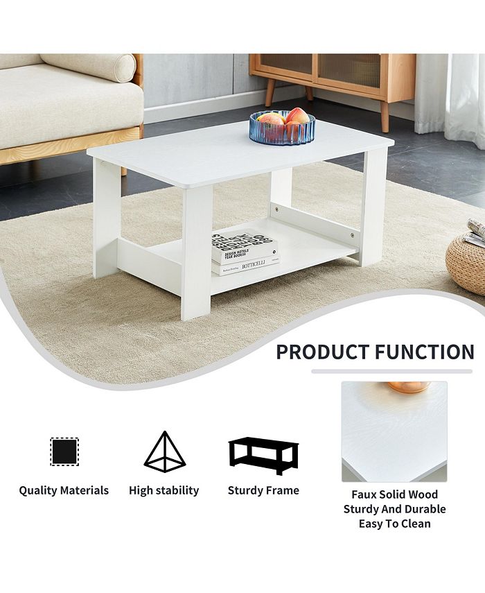 Simplie Fun Modern Industrial Rectangular Dining Table with Storage ...