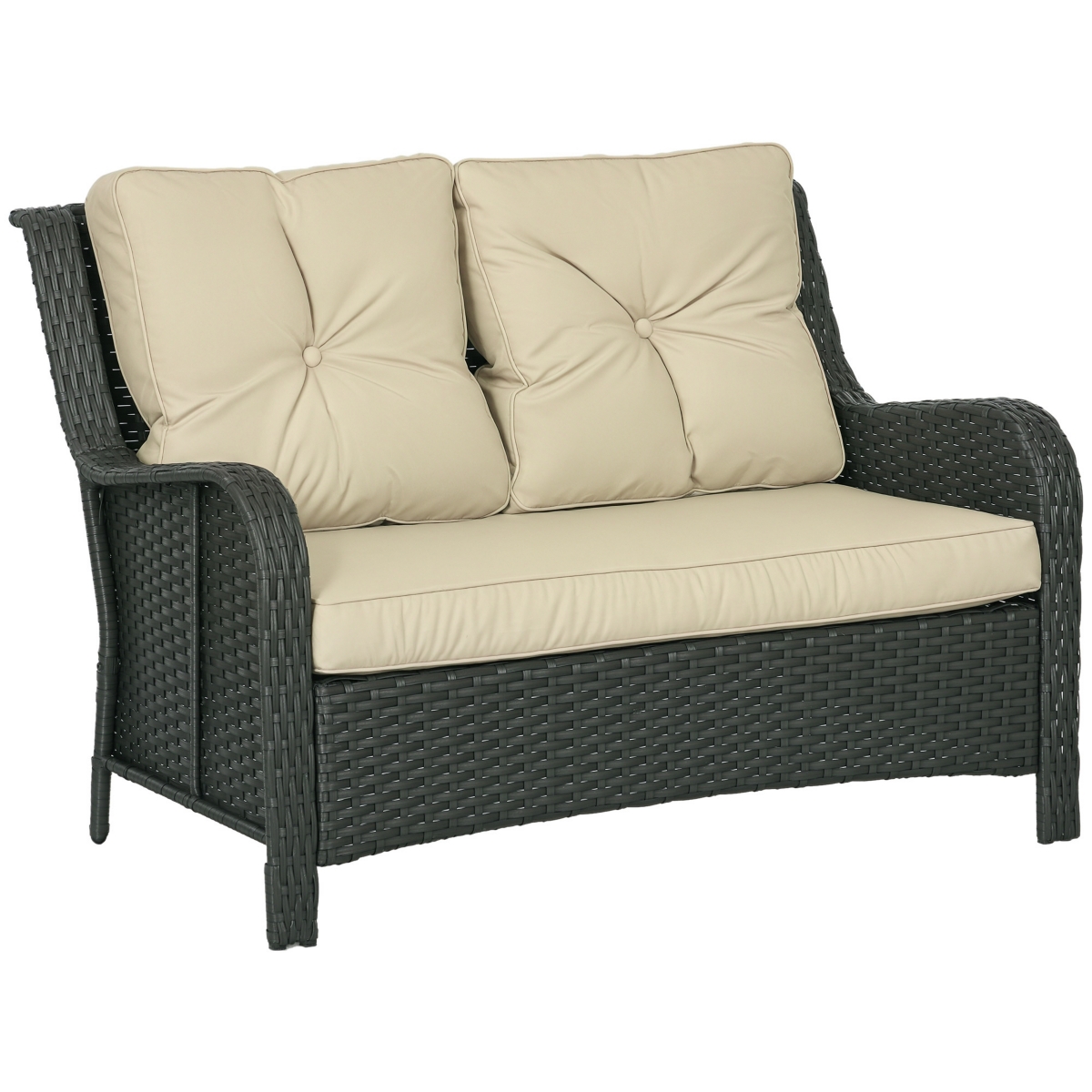 Click here for Outsunny 3-Seater Outdoor Sofa w/ 4 Thick Cushions... prices
