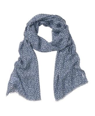 Olsen Pebble Print Scarf with Frayed Edge Trim - Macy's