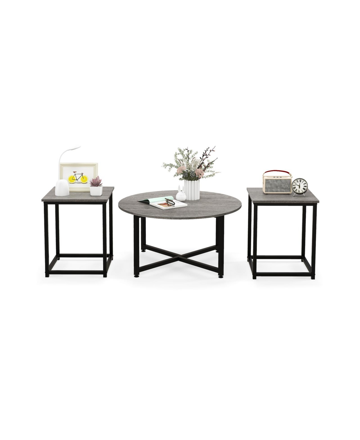 Click here for 3-Piece Coffee Table Set Round Coffee Table and 2P... prices