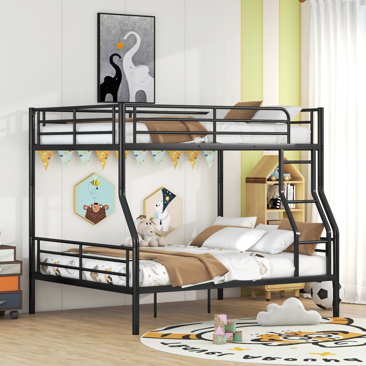 Click here for Simplie Fun Full Xl Over Queen Metal Bunk Bed  Whi... prices
