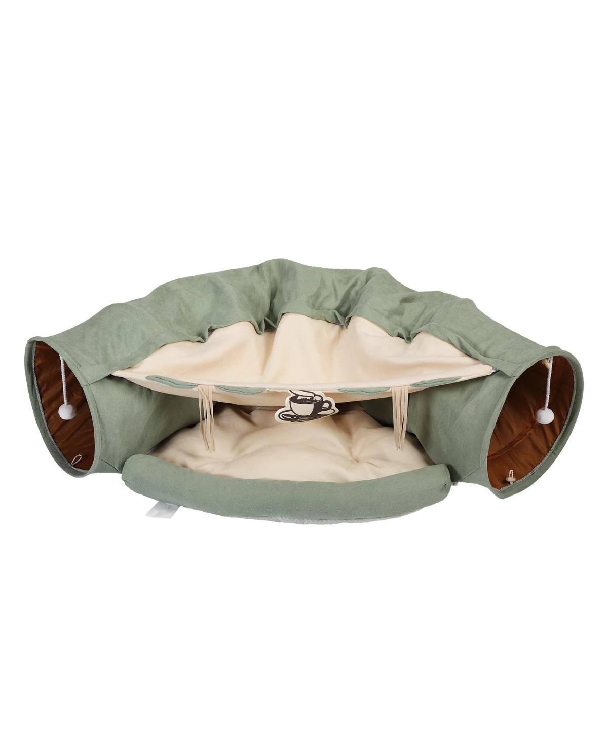 Click here for Streamdale Collapsible Cat Tunnel and Bed Bright G... prices