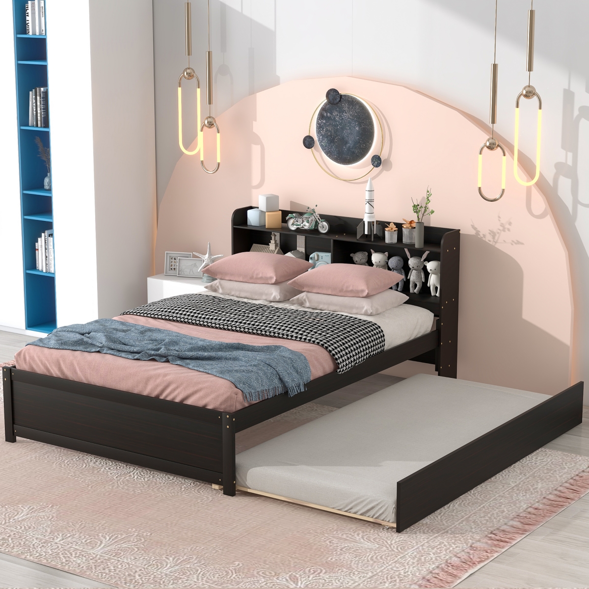 Click here for Streamdale Full Bed With Trundle  Bookcase - Espre... prices