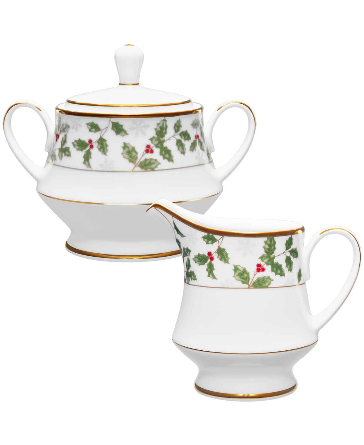 Click here for Noritake Holly Berry Gold Sugar Creamer Set - Mult... prices