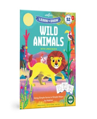 Eeboo Learn to Draw - Wild Animals Drawing Guidebook - Macy's