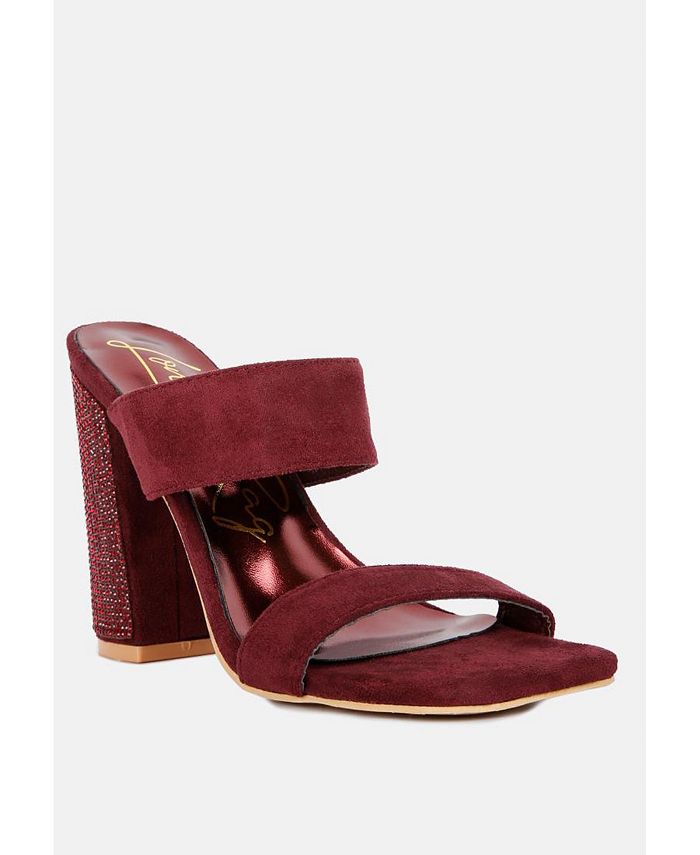 London Rag High Sass Rhinestone Embellished Sandals - Macy's