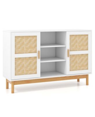 Slickblue 48 Inch Sideboard Buffet Cabinet Floor Storage Cabinet with 2 ...