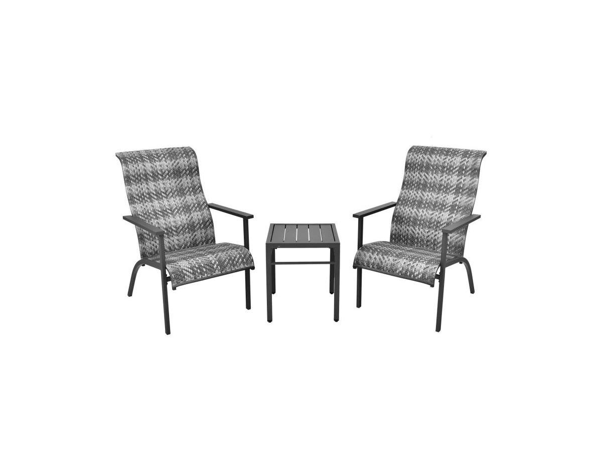 Click here for Slickblue 3 Pieces Patio Rattan Bistro Set with Hi... prices