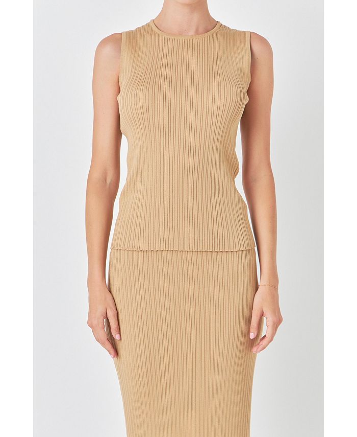 endless rose Women's Ribbed Sleeveless Top - Macy's