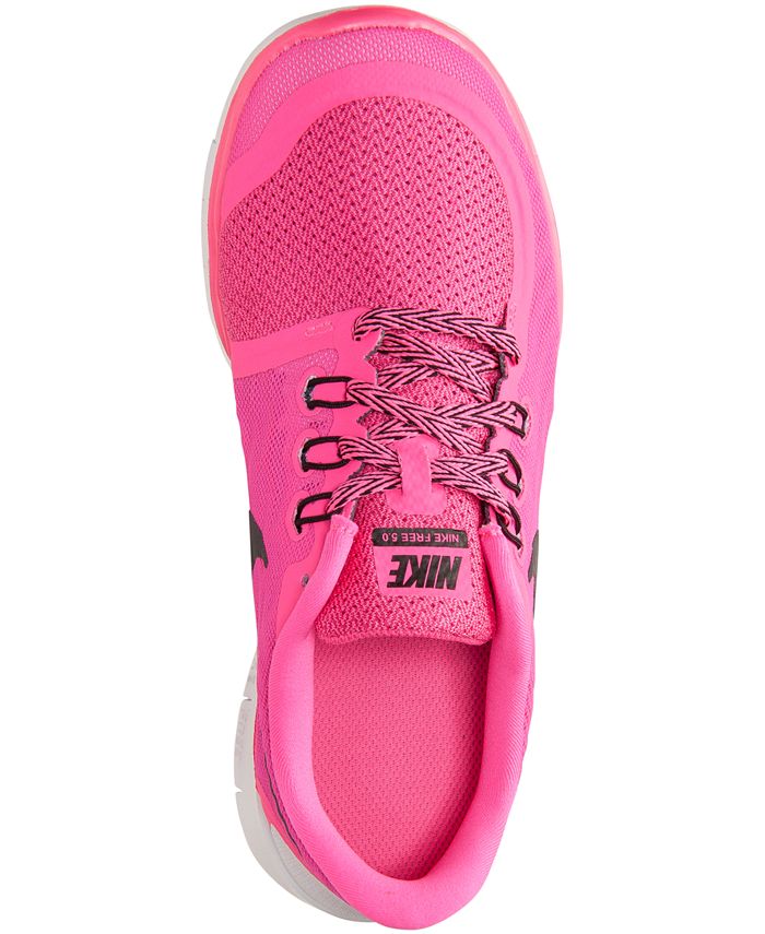 Nike Big Girls' Free 5.0 Running Sneakers from Finish Line - Macy's