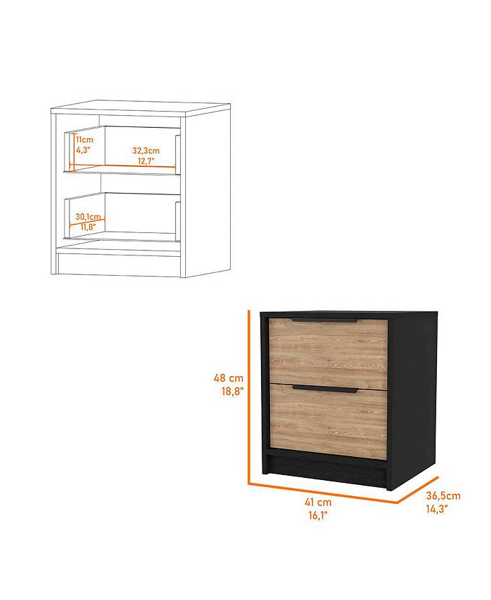 FM FURNITURE Washington Nightstand, Two Large Drawers - Macy's