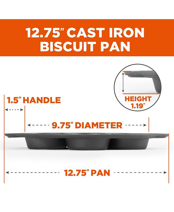 Commercial Chef Cast Iron Biscuit Pan - Macy's