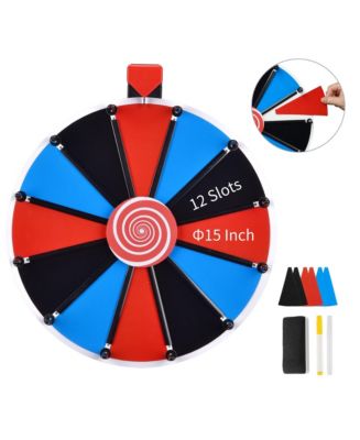 WinSpin 15" Wall Mounted Spinning Prize Wheel 12 Slot Dry Erase ...