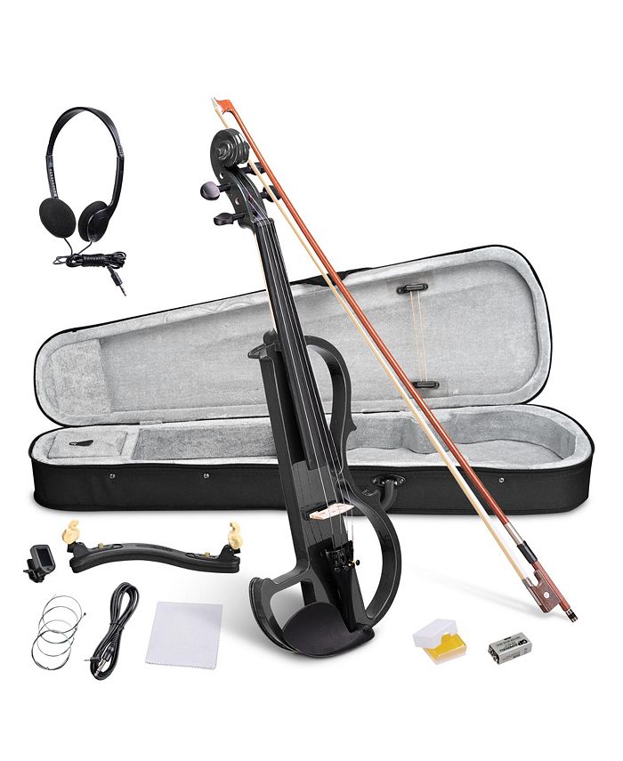 Yescom 4/4 Full Size Electric Violin Wood Silent Fiddle Fittings ...