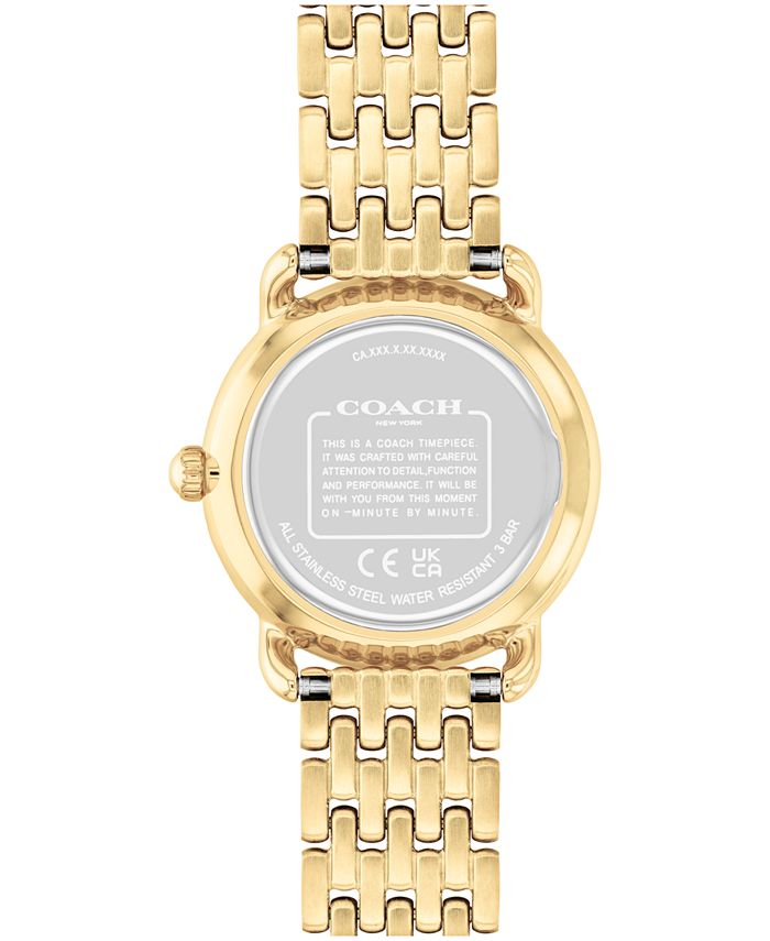 COACH Women's Gold Elliot Stainless Steel Watch 28mm - Macy's