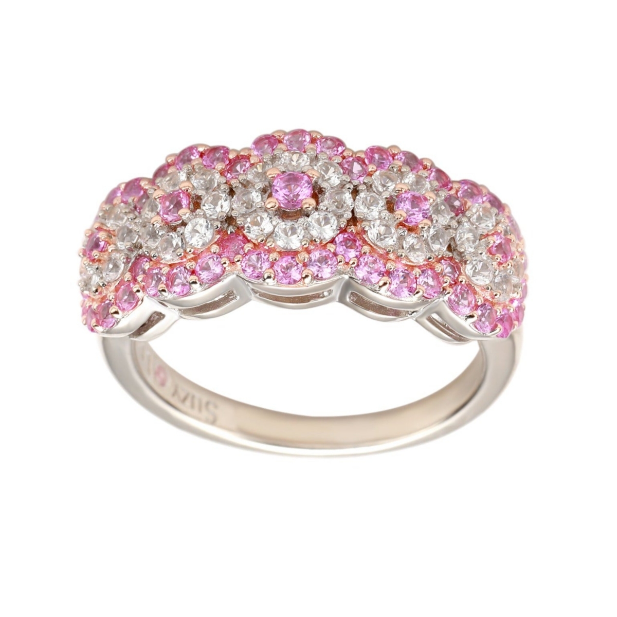 Click here for Suzy Levian Sterling Silver Sapphire & Created Whi... prices