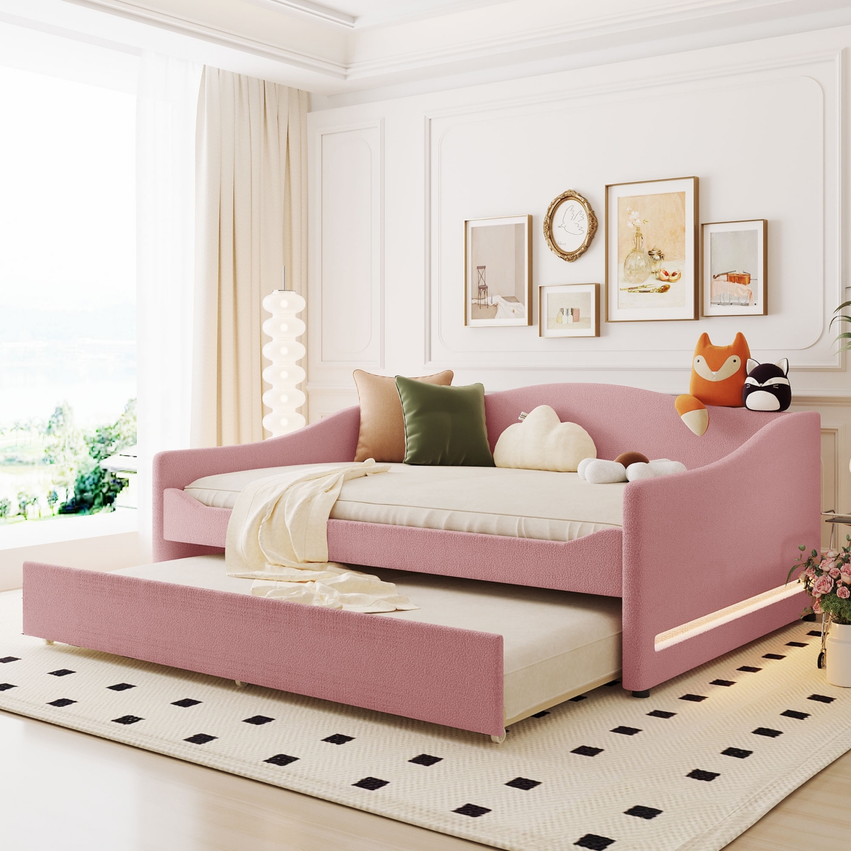 Click here for Streamdale Teddy Fleece Full Size Upholstered Dayb... prices