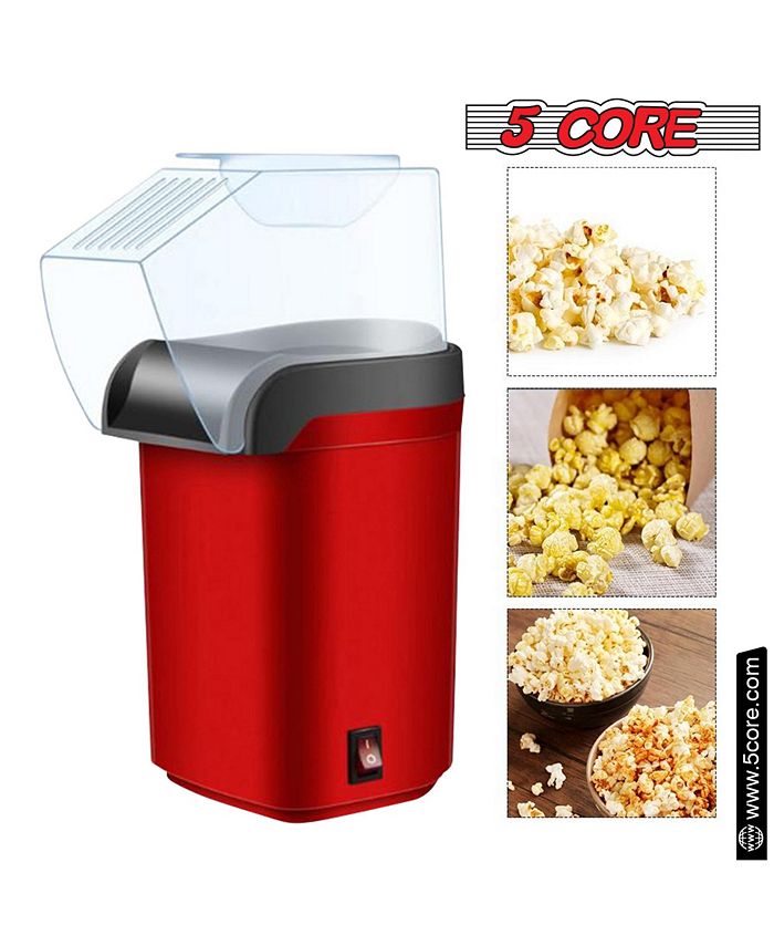 5 Core Popcorn Machine 16 Cup Capacity Hot Air Popper Mini Portable ...