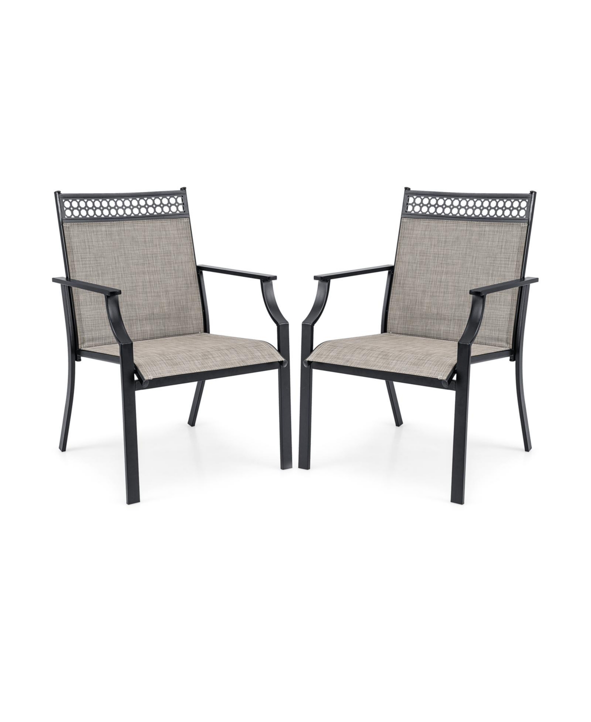 Click here for Patio Chairs Set of 2 with All Weather Breathable... prices
