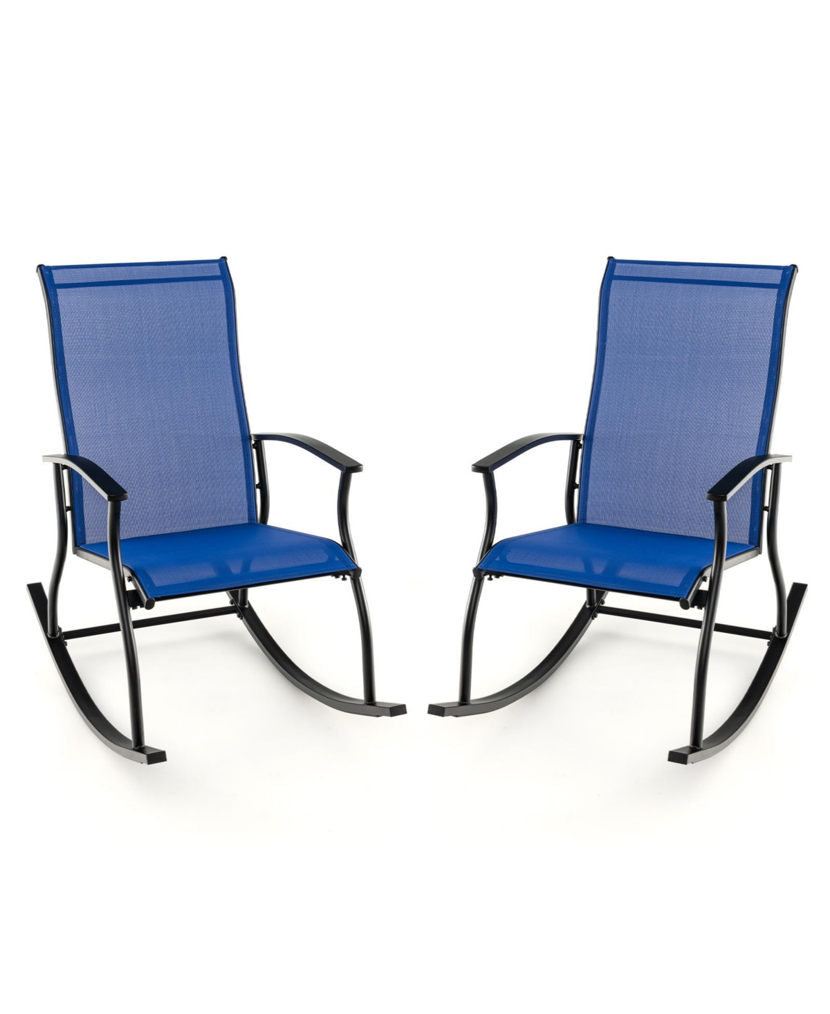 Click here for 2 Pieces Outdoor Rocking Chairs with Breathable Ba... prices