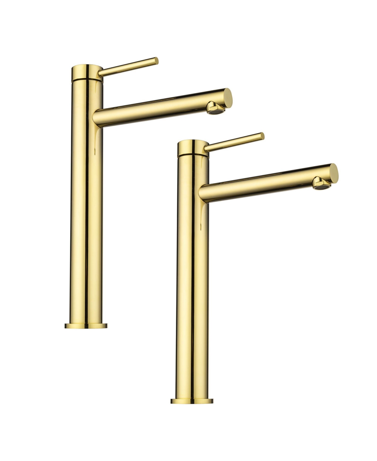 Aquaterior Gold Bathroom Vessel Sink Faucet One Handle/Hole 8" Tall ...