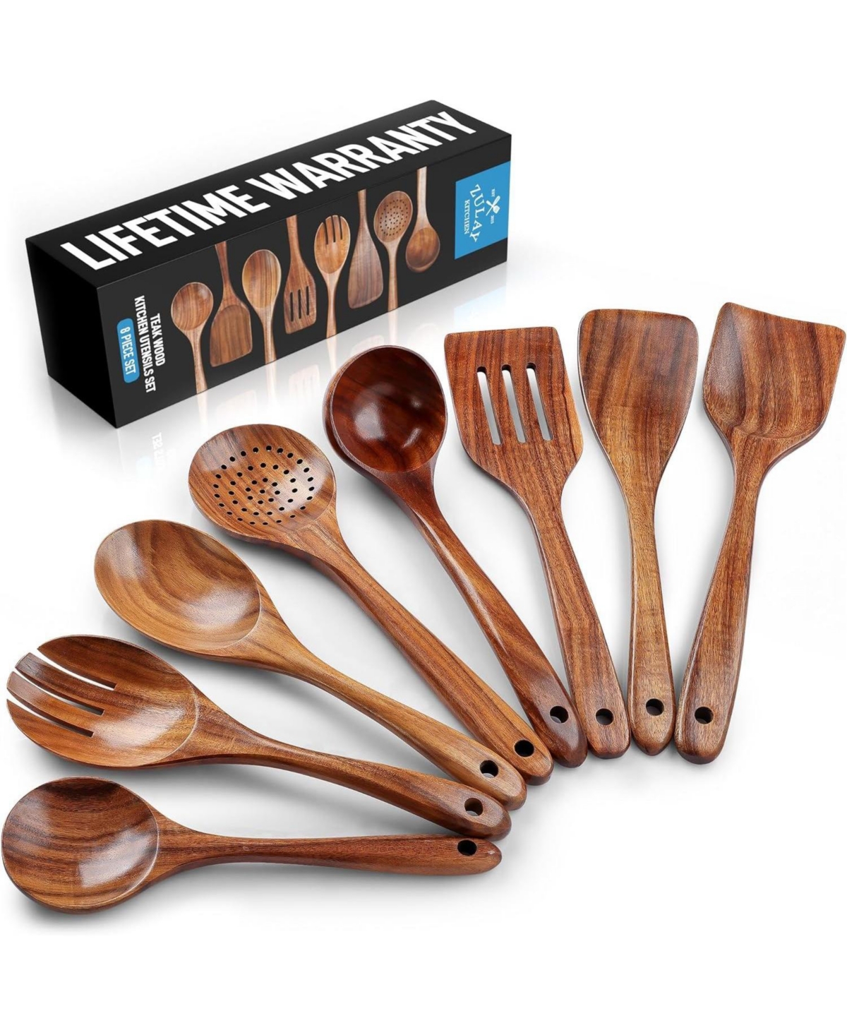 Click here for Zulay Kitchen Premium 8-Piece Wooden Spoons for Co... prices