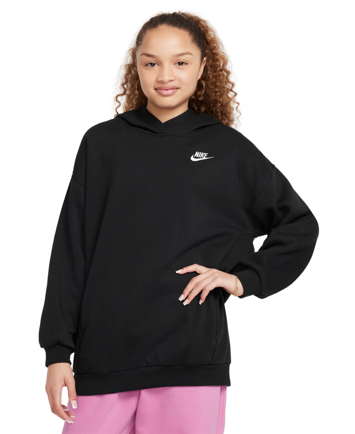 Click here for Nike Big Girls Sportswear Club Fleece Oversized-Fi... prices