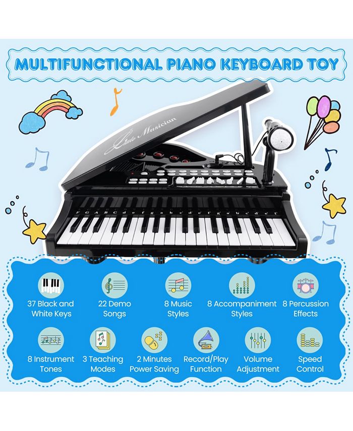 SUGIFT 37 Keys Kids Piano Keyboard with Stool and Piano Lid - Macy's